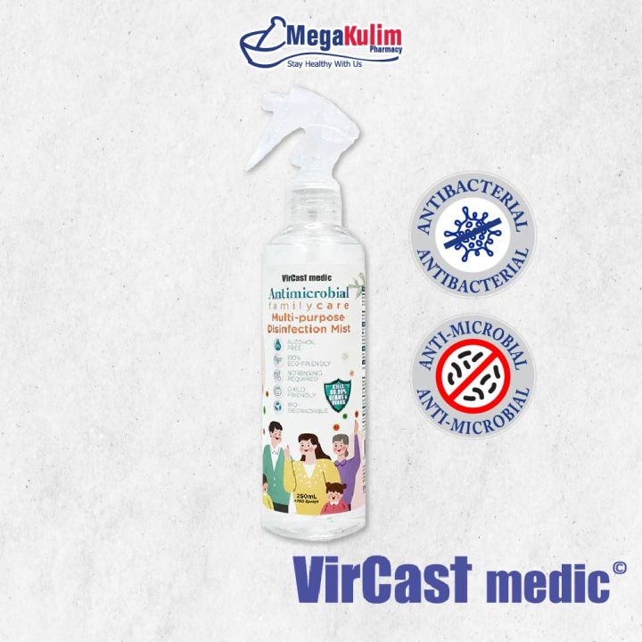 Vircast Medic Family Care Antimicrobial Multi-Purpose Disinfection Mist ...