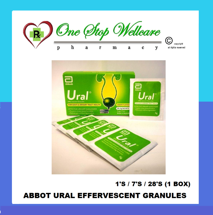 ABBOTT URAL EFFERVESCENT GRANULES 1'S / 7'S / 28'S (1BOX) 4G (EXP: 02/ ...