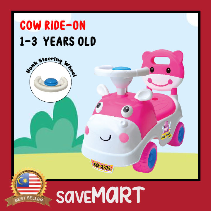 [Horn Steering] Ride On Car Cow Calf Push Walker for Kids Baby 1-3 ...