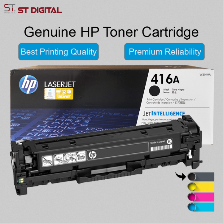 HP 416A Black Cyan Magenta Yellow Original LaserJet Toner Cartridge W2040A W2041A W2042A W2043A ...