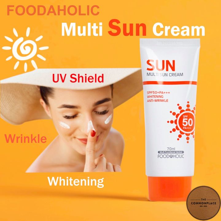 [FOODAHOLIC]Foodaholic Multi Sun Cream SPF 50+ PA+++ (70ml) - 100% ...