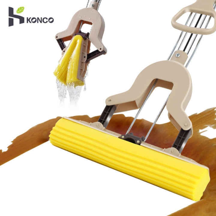Konco cotton mop squeeze Sponge mop Kitchen bathroom cleaner House ...
