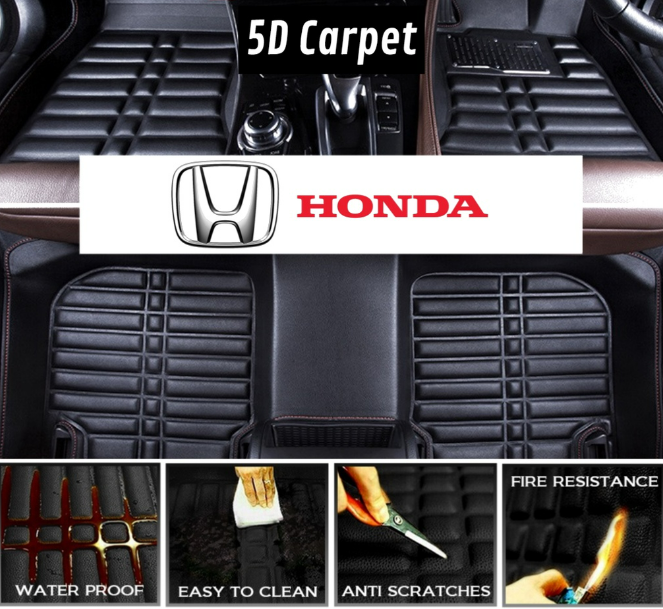 5D Floor Mat Carpet Honda City / Civic / Accord / HRV / BRV / CRV ...