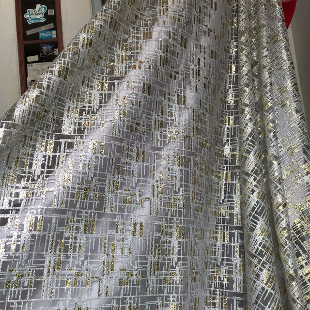 Kain Tile Sugar Candy Motif Kotak 2tone (2 warna) Brokat Import Murah ...