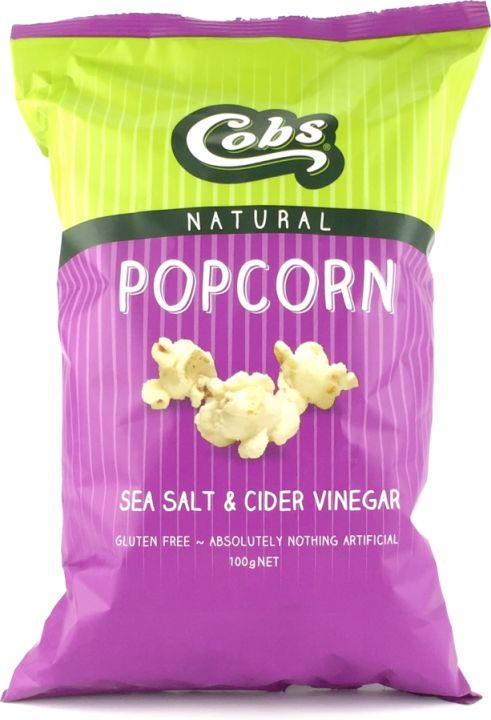 Cobs Natural Popcorn 100g Sea Salt and Cider Vinegar | Lazada