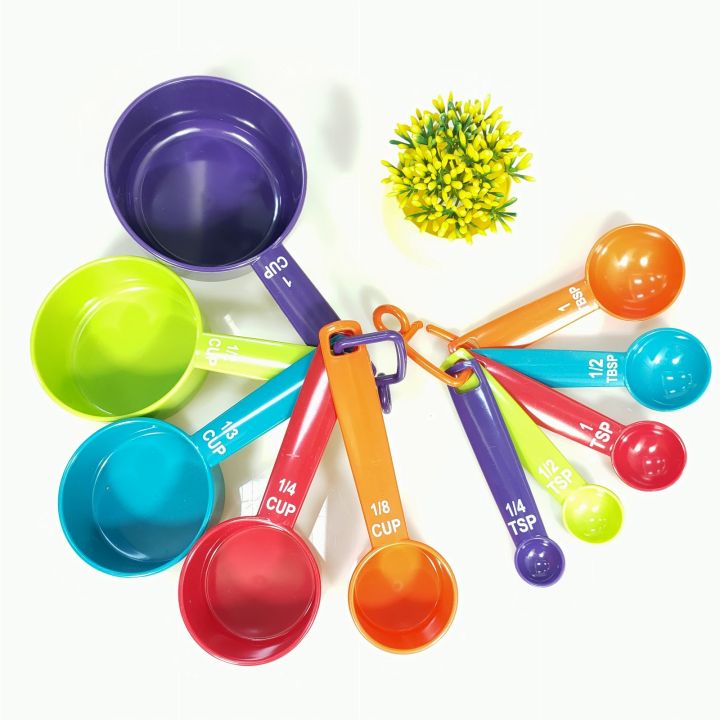 10-PIECES MEASURING CUPS AND SPOON SET BAKING SUPPLIES KITCHEN UTENSILS ...