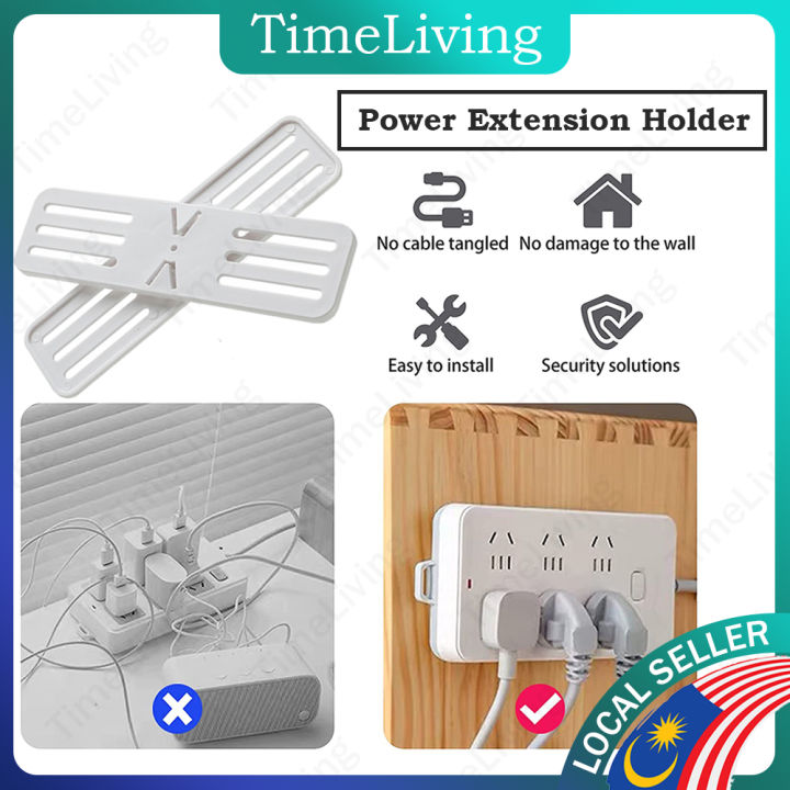 Wall Mounted Trailing Socket Extension Outlet Power Strip Holder ...