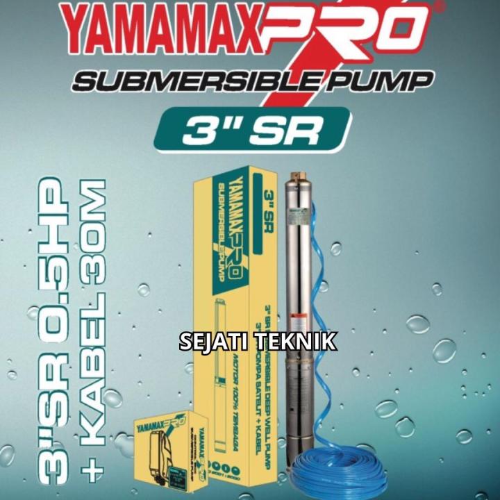 submersible pump 3 inchi sr 0.5hp kabel 30 meter pompa air celup pompa ...