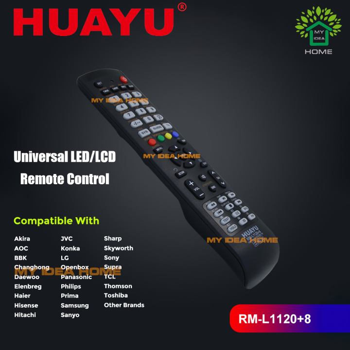 HUAYU RM-L1120+8 Universal LED/LCD Remote Control | Lazada PH