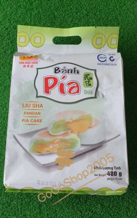 【Vietnam】Banh Pia Kim Sa Dua / Festive Pandan Pia Cake 480g (40g x 12 packs) | Lazada