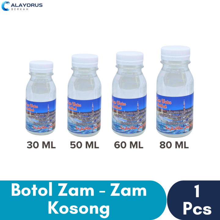 Botol Air Zam Zam / Zamzam Kosong Kecil 30ml 50ml 60ml 80ml 1Pcs Oleh ...