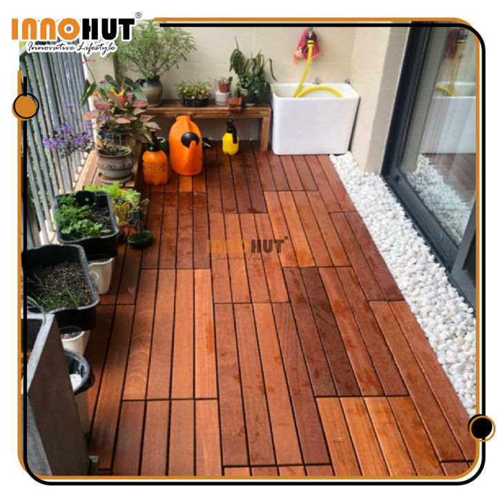 [1PC] Innohut Deck Outdoor Solid Wood Floor Lantai Kayu DIY ...