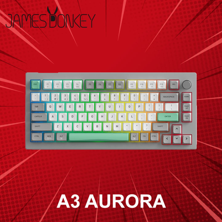 คีย์บอร์ดไร้สาย James Donkey A3 Aurora (ภาษาอังกฤษ) ประกันศูนย์ 3 เดือน ...