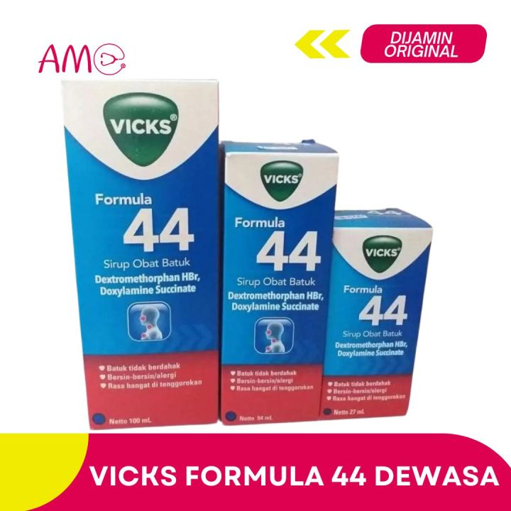 VICKS Formula 44 Dewasa Sirup 54ml & 27ML | Lazada Indonesia
