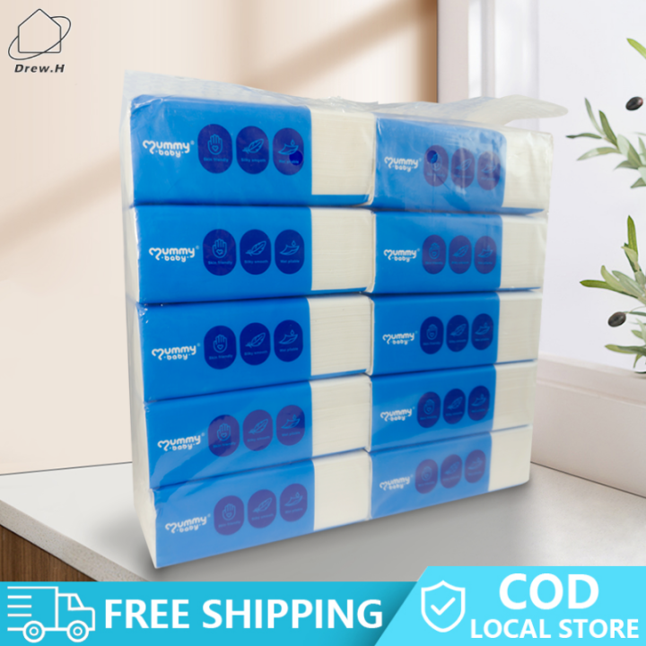 Drew.H [10 packs] 3-layer tissue paper wholesale wood pulp tissue ...