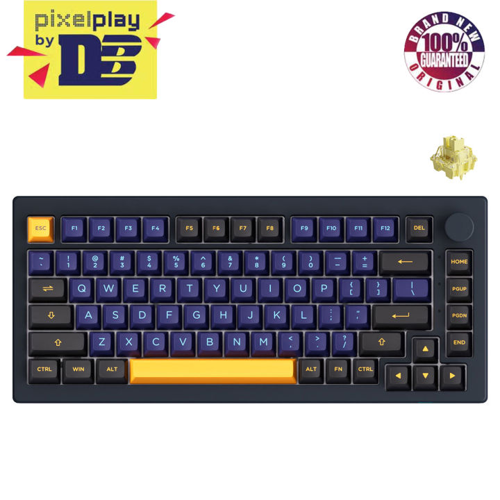 Akko Horizon 5075B Plus Multi-Mode RGB Hot-Swappable Mechanical Keyboard (Akko V3 Cream Yellow ...