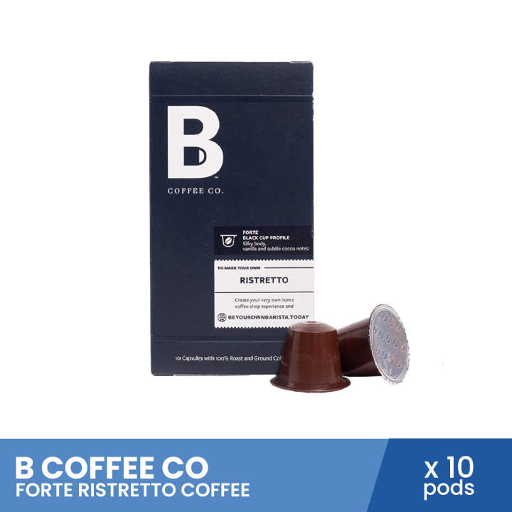 B COFFEE CO Forte Ristretto Coffee Capsules x 10 Pods, nespresso ...