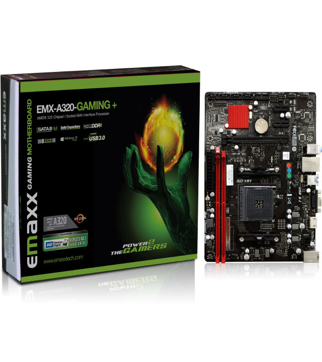 REFURBISHED EMAXX EMX-A320-GAMING+ AMD A320 AM4 DDR4 MATX MOTHERBOARD | Lazada PH