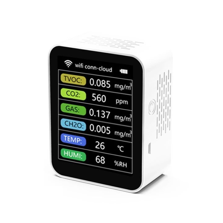 Tuya Smart WiFi CO2 Detector Sensor Air Quality Monitor TVOC CO2 Gas ...