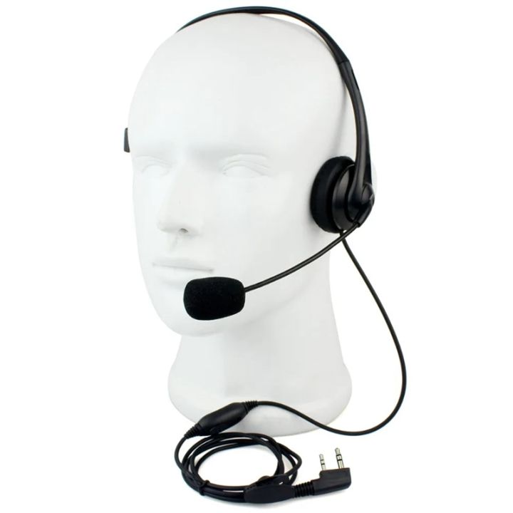 2Pin K Plug Walkie Talkie Headset Sponge Earpad Unilateral Headset Mic ...