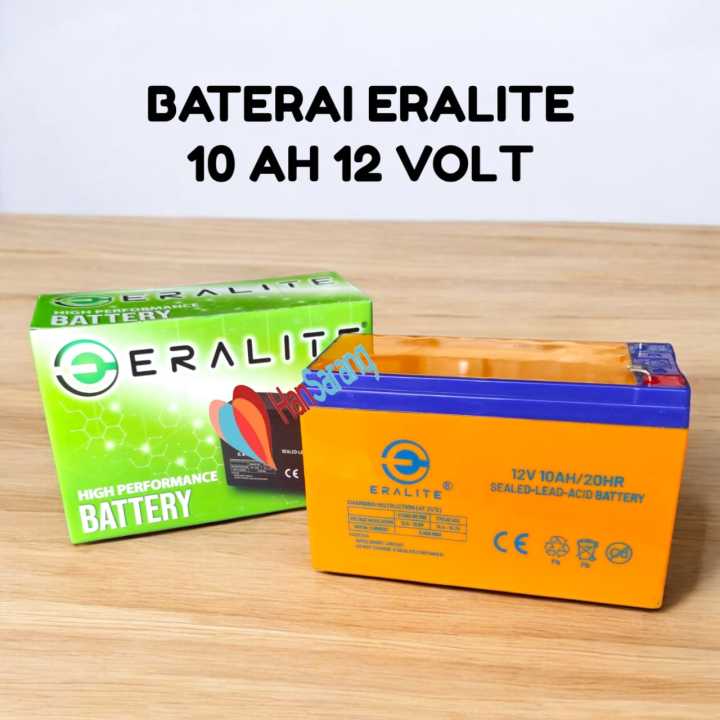 Baterai Tangki sprayer elektrik UPS ERALITE Original 12V 10Ah aki ...