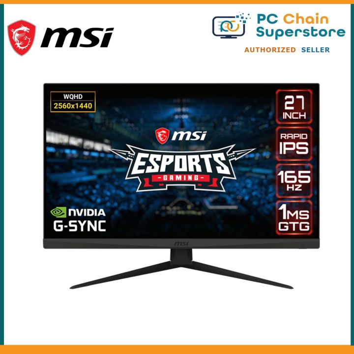 MSI Optix G273QF 2K Gaming Monitor - 27" WQHD 1440P | Rapid IPS | 165Hz ...