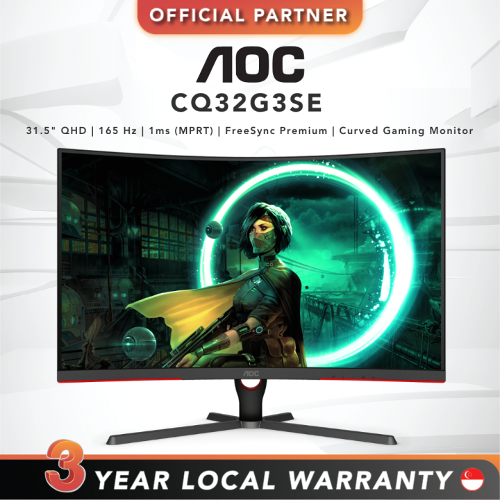 [FREE NEXT DAY] AOC CQ32G3SE | 31.5" QHD | 165 Hz | 1ms (MPRT ...