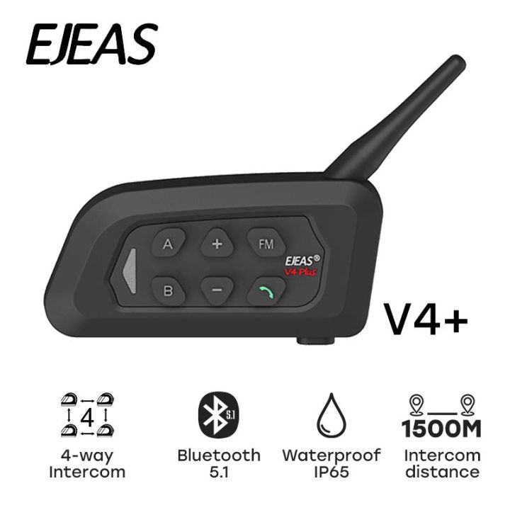 EJEAS V4 Plus Bluetooth Intercom Motorcycle Helmet | Lazada PH