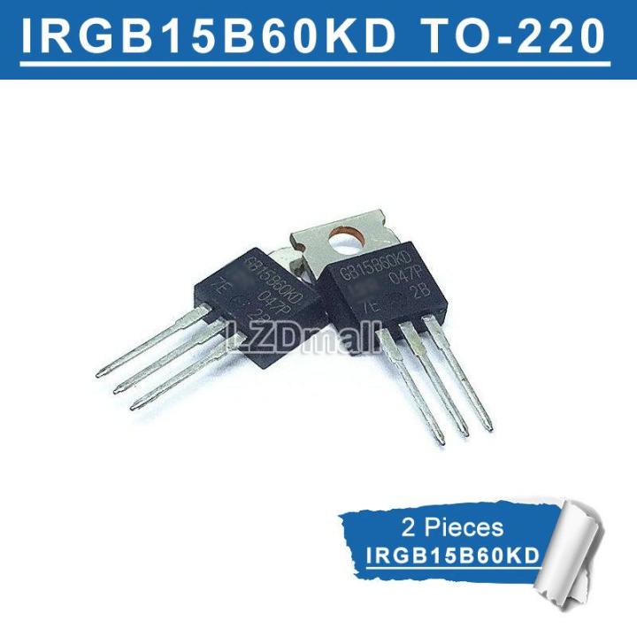 2ชิ้น GB15B60KD ถึง-220 15B60KD IRGB15B60KD 15A/600V ทรานซิสเตอร์ใหม่ ...
