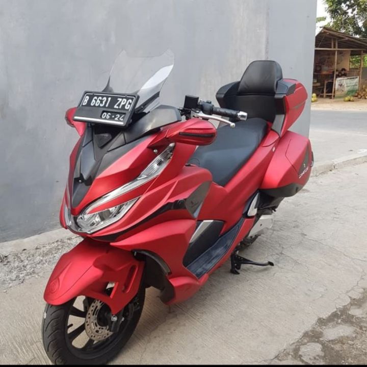 Modifikasi tameng full body pcx lokal goldwings merah doff | Lazada ...