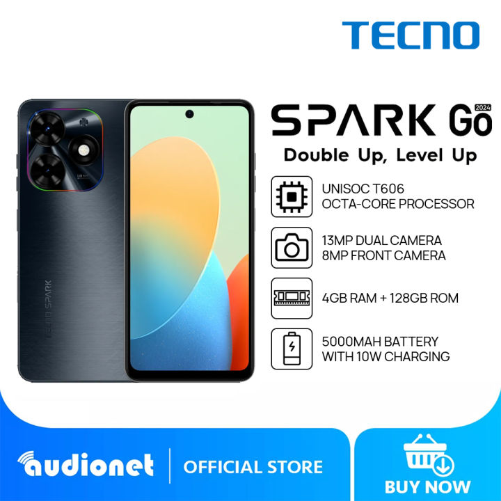 TECNO Spark Go 2024 Smartphone | 4GB+128GB | Unisoc T606 | 13MP Dual Rear Camera | 6.6” HD+ ...