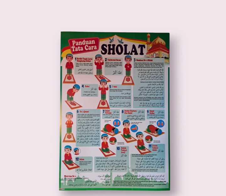 POSTER EDUKASI ANAK BELAJAR PANDUAN TATA CARA SOLAT | Lazada Indonesia