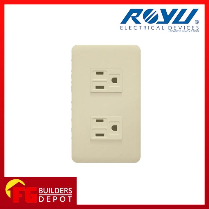 DUPLEX FLAT PIN OUTLET WITH GROUND 250V-16A WH922 | Lazada PH