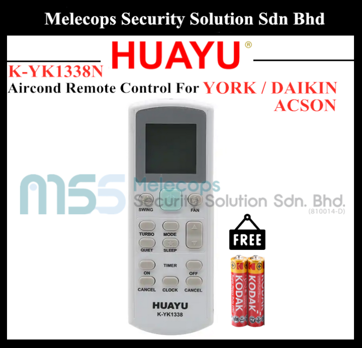 HUAYU Universal Aircond Remote Control Multi Replacement For YORK ...