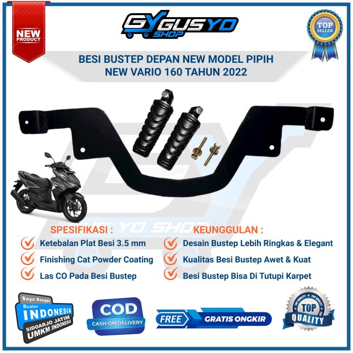 Pijakan kaki Vario 160 abs cbs / Footstep Vario 160 terlaris slim pipih solId kokoh 2022 2023 ...