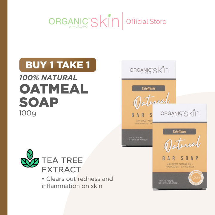 Organic Skin Japan 100% Natural Oatmeal Soap Acne Control AntiAcne ...