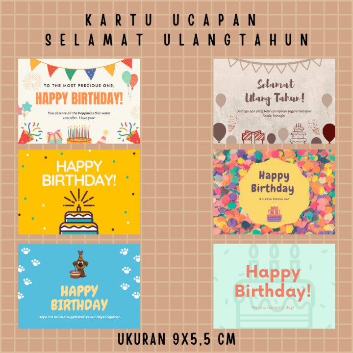 [isi 50 pcs] Kartu ucapan ultah / Birthday card / kartu ucapan bisa ...