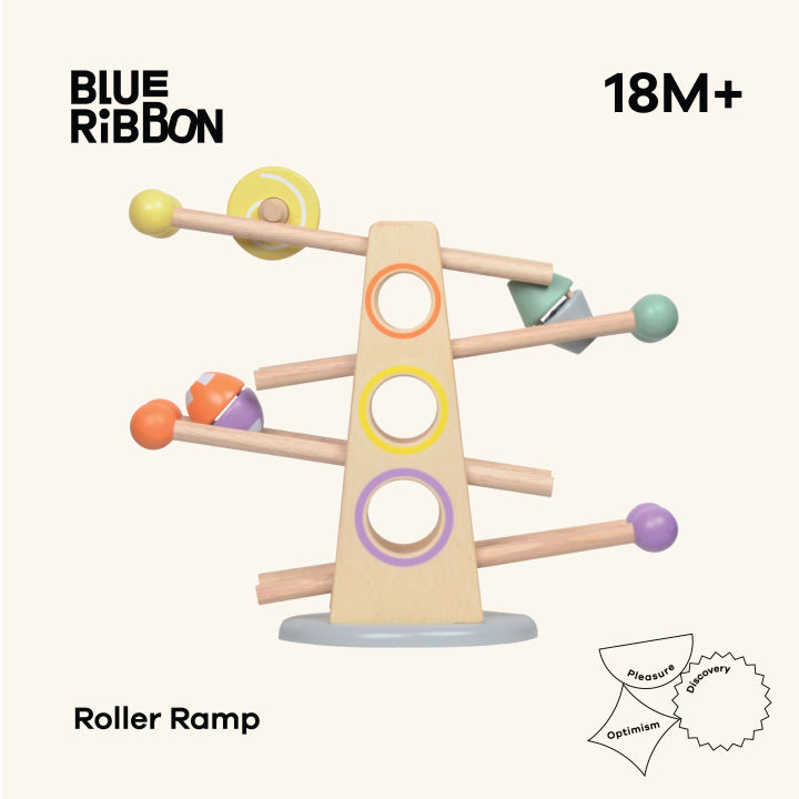 Blue Ribbon Toys ของเล่นไม้ทางลาดลูกกลิ้ง(ROLLER RAMP) พัฒนาความ ...