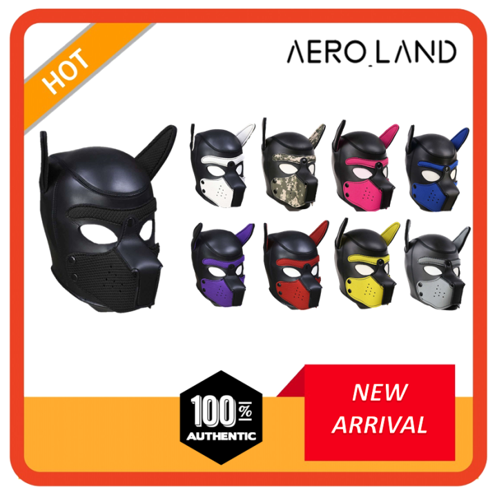 (Ready Stock) Puppy Cosplay Dog Head Mask Party Role Play Prop Toy Soft ...
