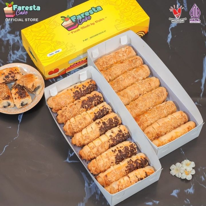 PAKET SPESIAL 2 BOX ABON CHEESE ROLL dan CHOCO CHEESE ROLL - 1 BOX ISI ...