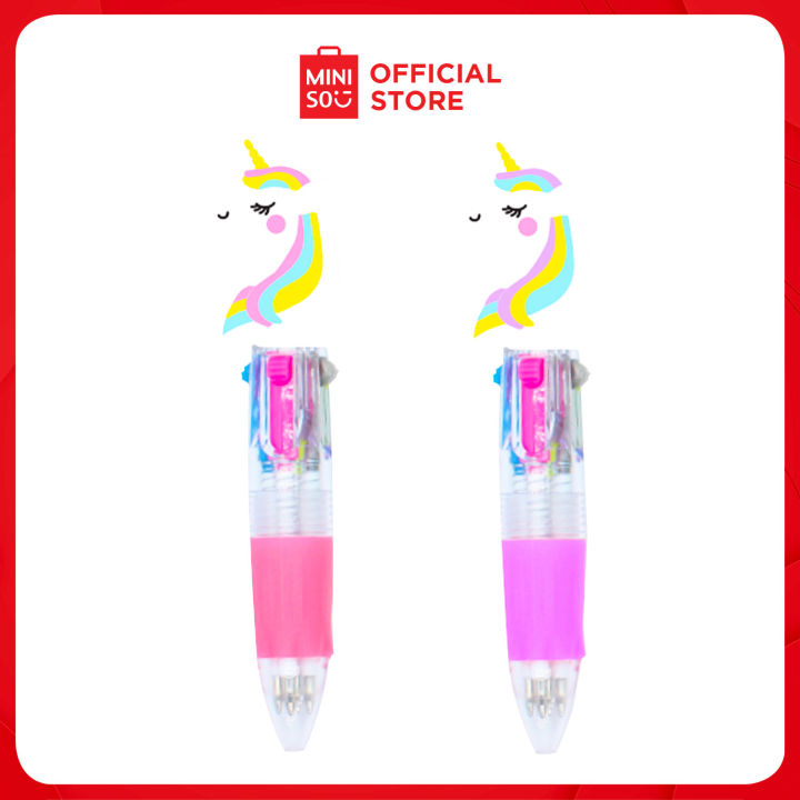 MINISO Fantasy Unicorn Mini 4-Color Ballpoint Pen (2 Assorted Models ...