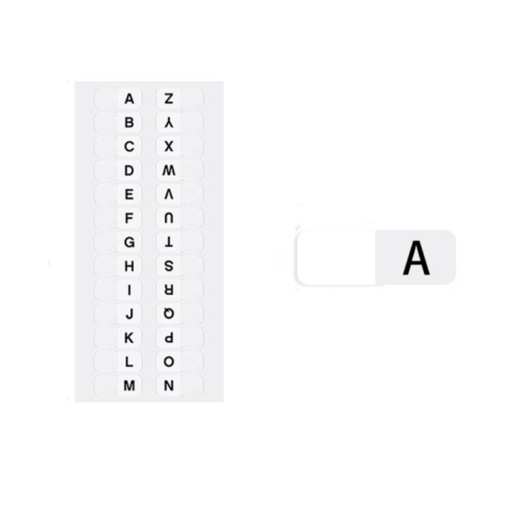 ROLL A-Z Sticky Tabs Alphabet White Book Tabs 8 sheet 208PCS Index Tabs ...