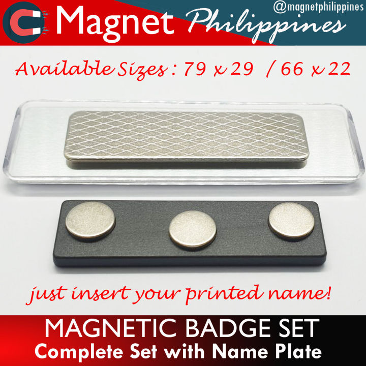 1 Set Magnetic Name Tag Badge, Reusable with Name Plate & Dome Type ...
