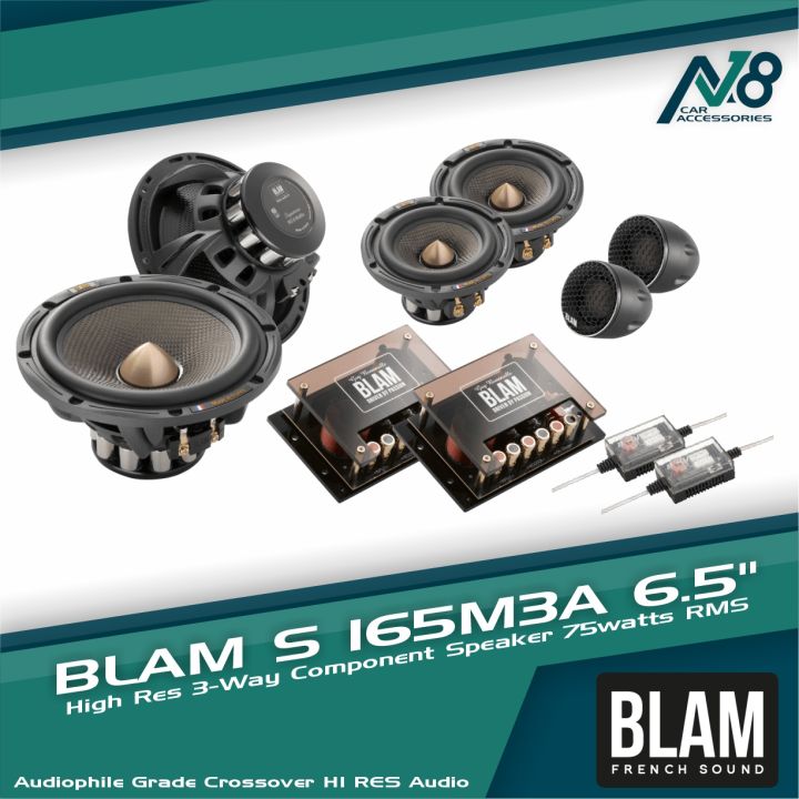 BLAM Signature S165M3 6.5" 3-Way Component Speaker Multix WOMID AUDIOPHILE GRADE CROSSOVERS Hi ...