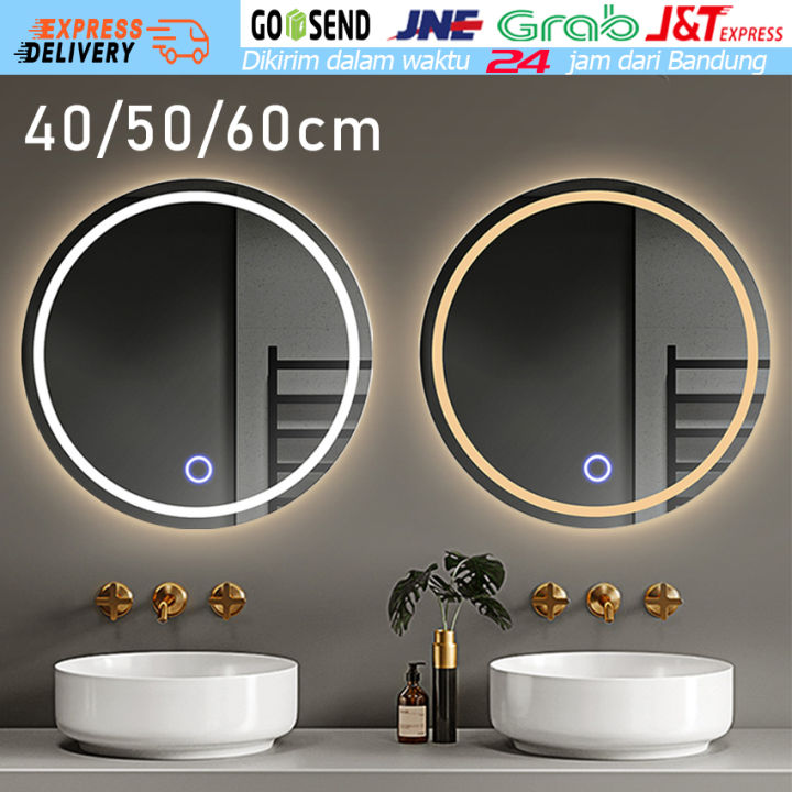 Cermin Rias Led Bulat Dinding Kamar Mandi Aesthetic Dengan Sentuh ...