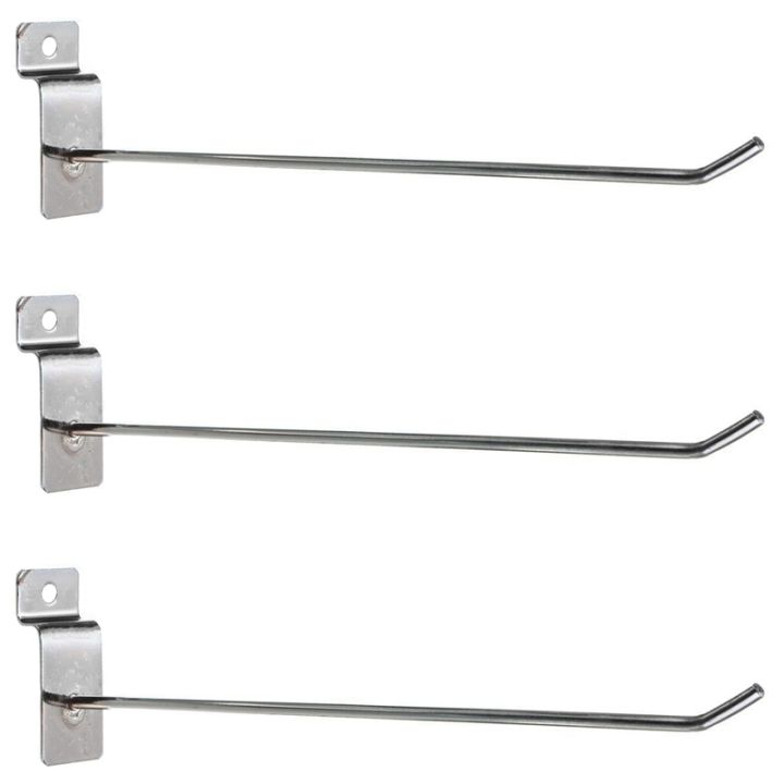 50 x Slatwall Single Hook Pin Shop Display Fitting Prong Hanger 150mm ...