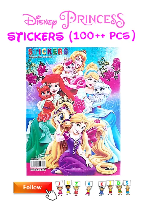 Disney Princess Sticker Book Art and Craft for Kids (100 ++ Stickers ...