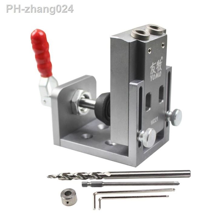 New Upgrade Toggle Clamp Pocket Hole Jig Locator With Step Drill Bit ...