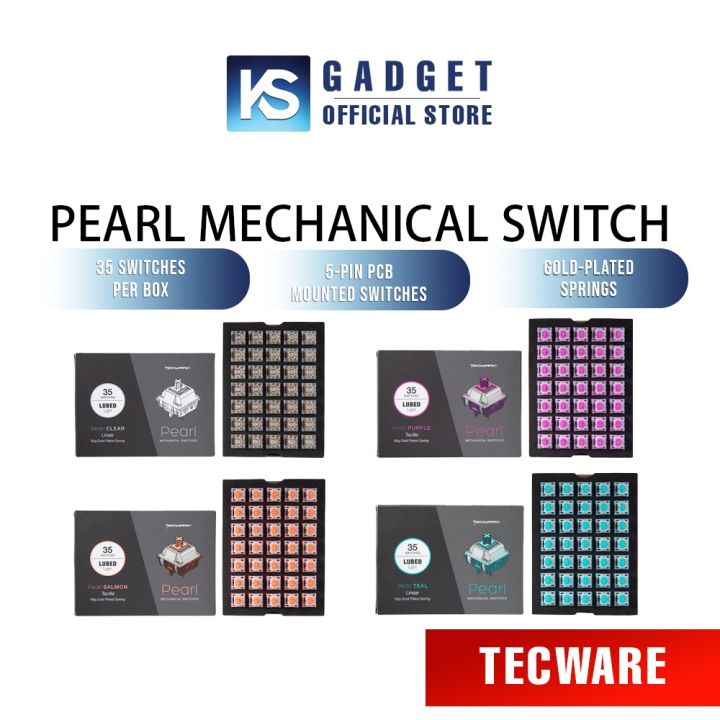 Tecware Pearl Mechanical Switches Pearl ( Clear , Purple , Salmon ...