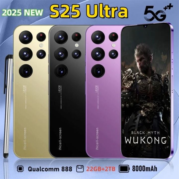 S25 Ultra Mobile Phones 7.3 HD Screen SmartPhone Original 22GB+2TB 4G 5G Dual Sim Celulares ...